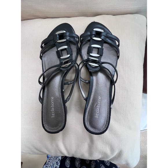 Liz Claiborne | Shoes | Liz Claiborne Black Strappy Sandal | Poshmark